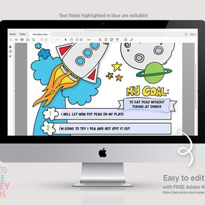 Rocket Ship Goal Chart, Bravery Ladder, Goal Setting for Kids, Reward ...