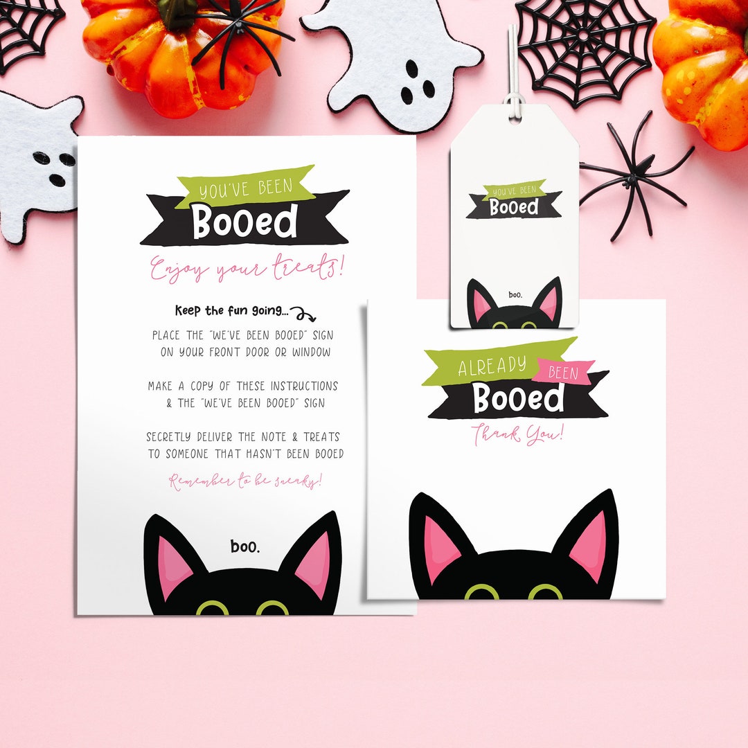 You've Been Booed - Black Cat | We've Been Booed! | Booed Signs ...