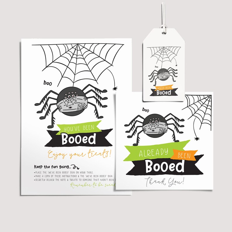 You've Been Booed Spider We've Been Booed Booed - Etsy