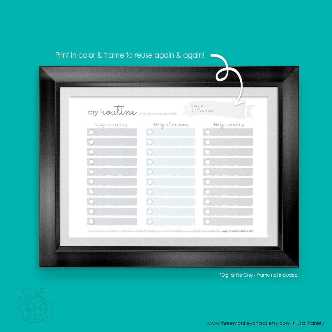PRINTABLE Daily Routine Gray Jobs for Kids Kids Chores - Etsy