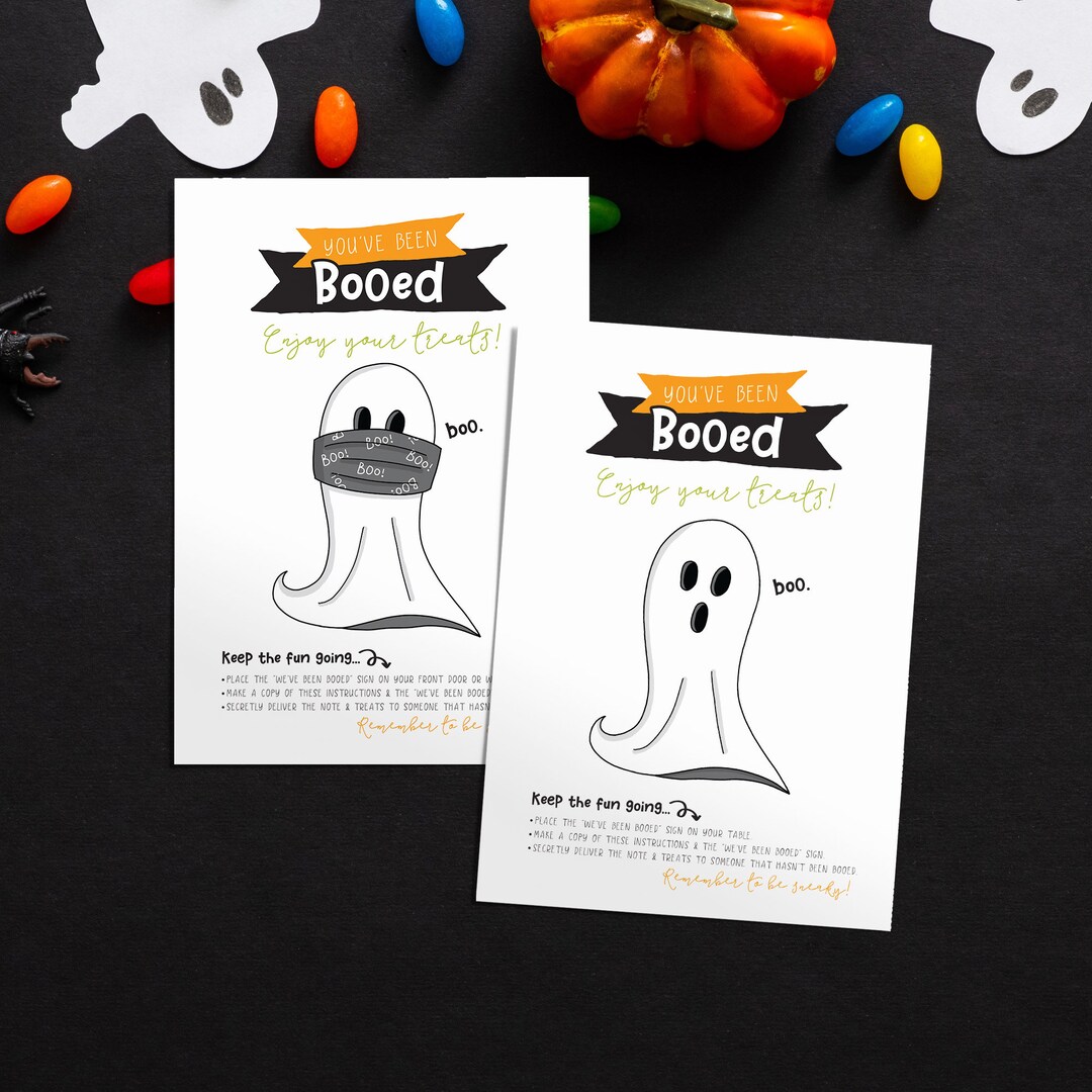 You've Been Booed - Ghost | We've Been Booed! | Booed Signs | Halloween ...