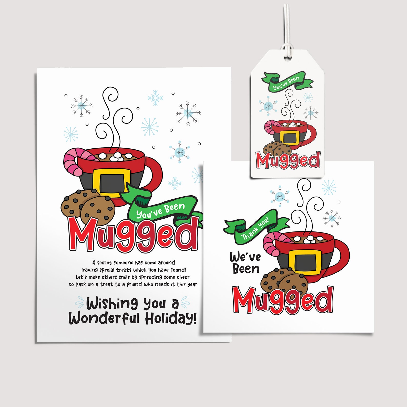 You've Been Mugged Christmas Printable, Neighbor Christmas Game, You've ...