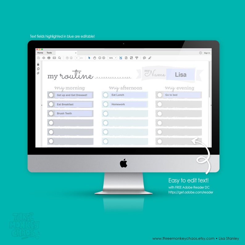 PRINTABLE Daily Routine Gray Jobs for Kids Kids Chores Responsibilities ...