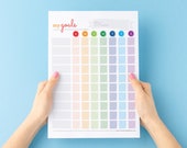 My Goals Rainbow Printable Goal Chart Habit Tracker - Etsy