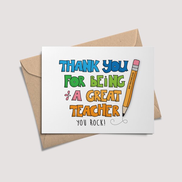 Back to School Thank You Card - Etsy