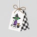Printable Witch Halloween Gift Tag, Halloween Favor Tag, Wicked Witch ...
