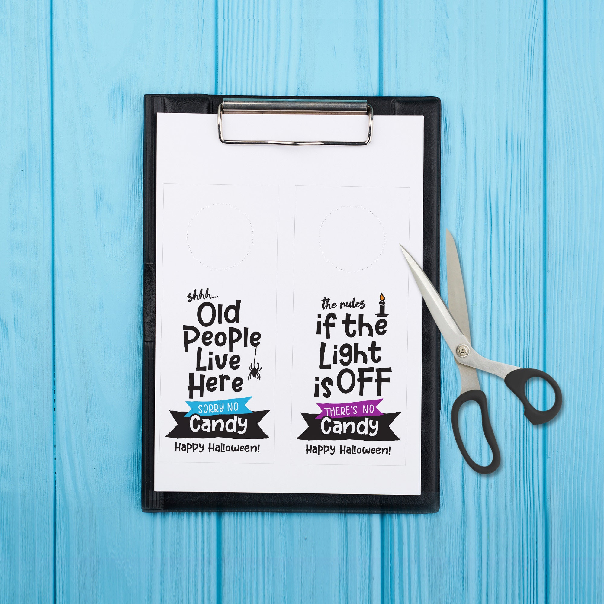 Halloween Sign - Out of Candy, Trick or Treat Door Sign, Printable ...