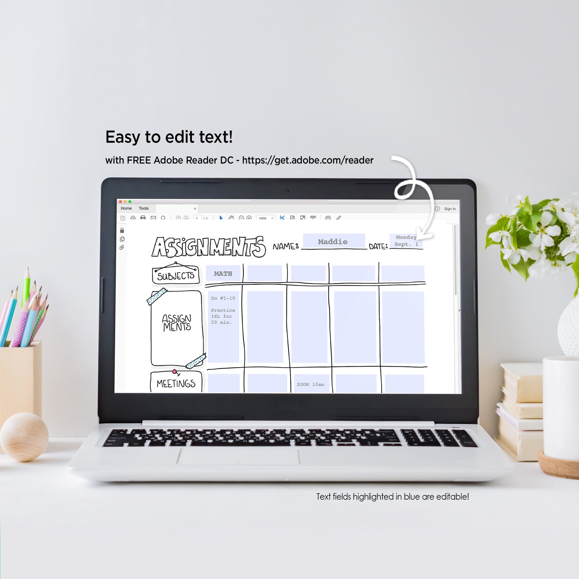 Homework Chart | Virtual Learning | School Assignments | Student ...