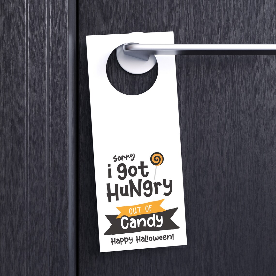 Halloween Sign No More Candy Trick or Treat Door Sign - Etsy