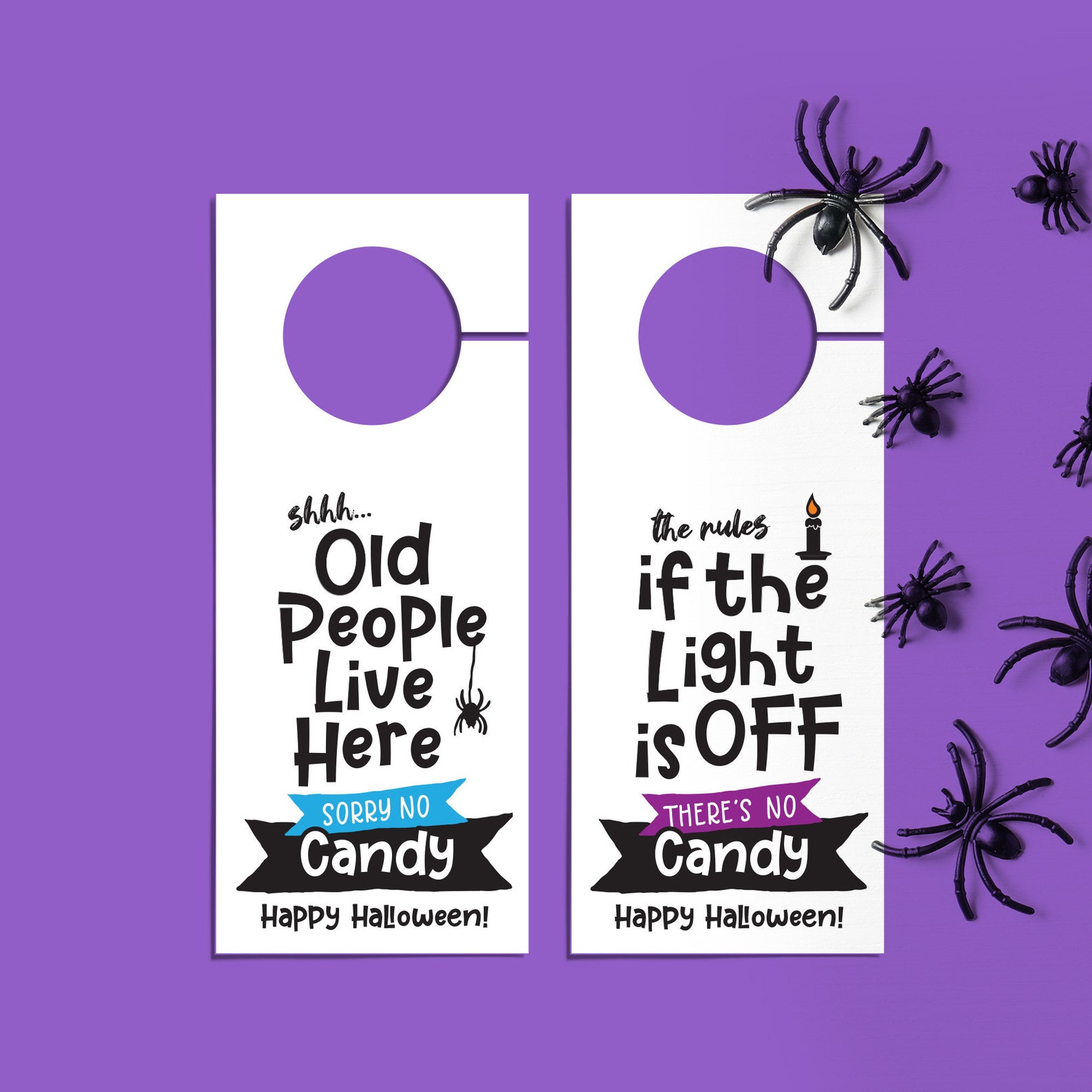 Halloween Sign - Out of Candy, Trick or Treat Door Sign, Printable ...