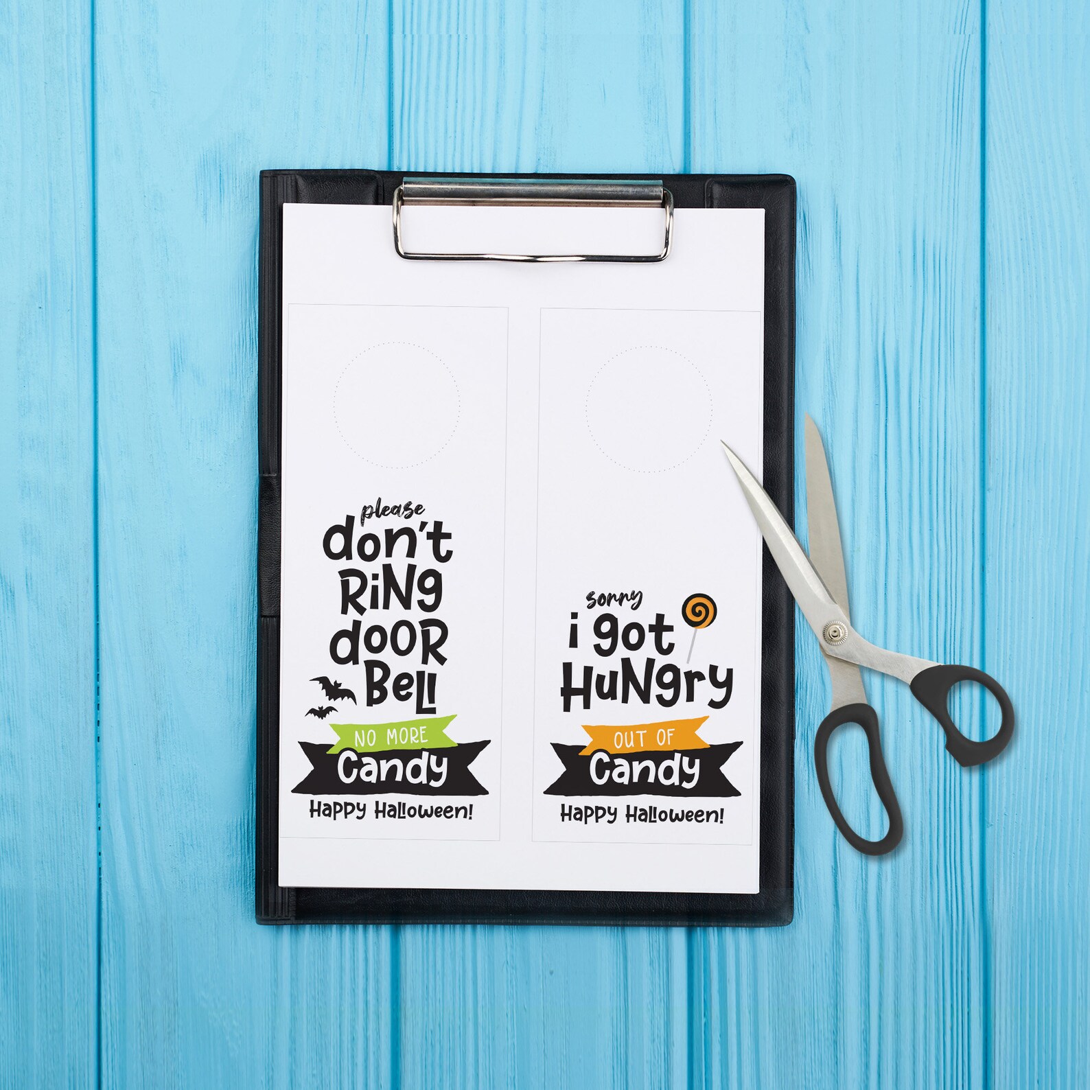 Halloween Sign - No More Candy, Trick or Treat Door Sign, Printable ...