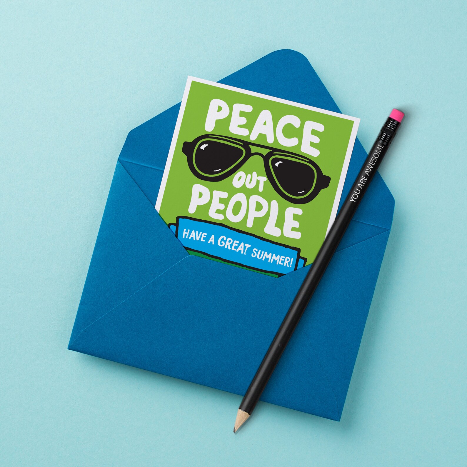 Peace Out People Summer Playdate Card, Party Invitation, Summer Invite ...