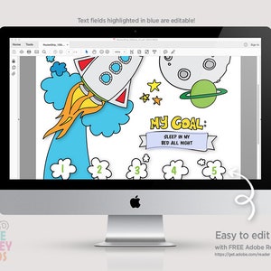 10 Tasks - Rocket Ship Reward Chart for Kids, Chore Chart, Good ...