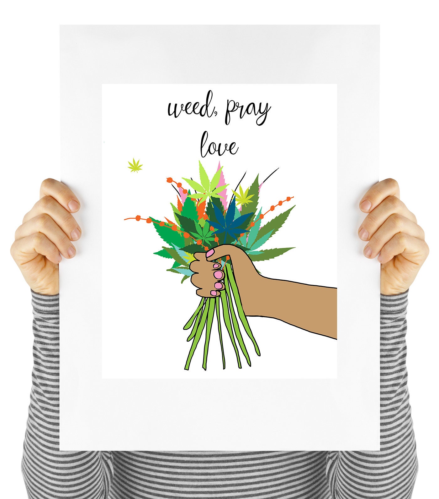 Weed Pray Love Cannabis Print Weed Poster Digital Download - Etsy