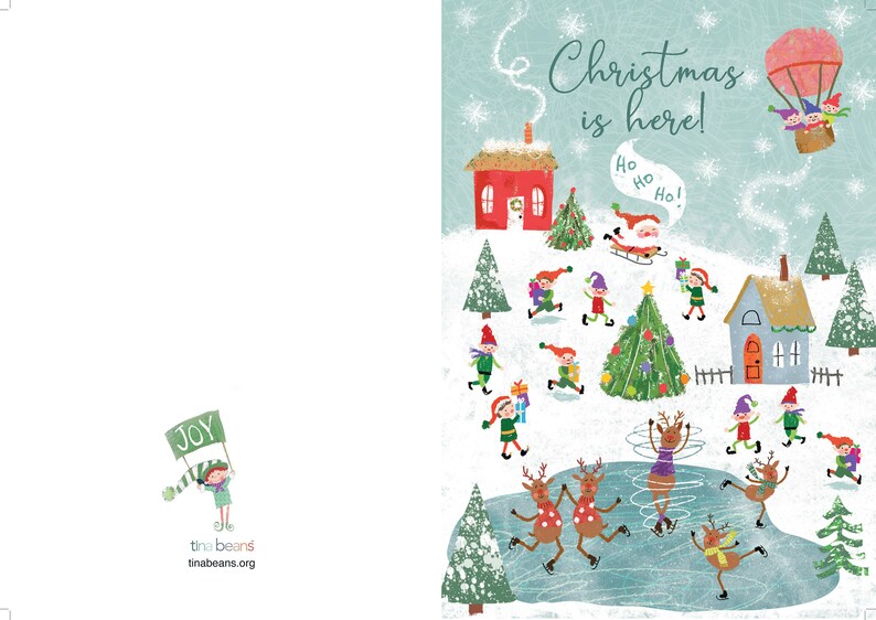 Santa's Village DIGITAL CARD - Etsy