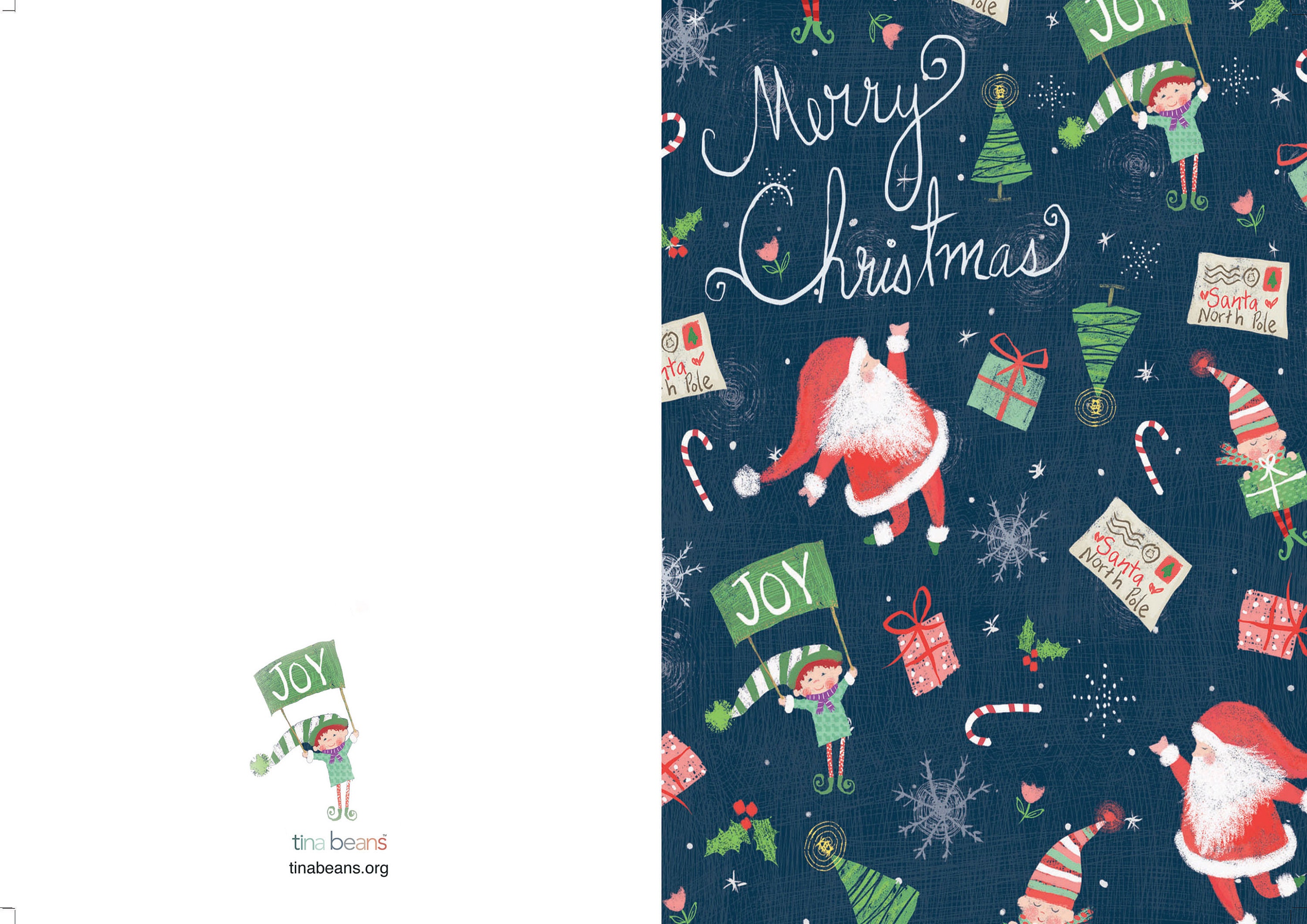 Christmas and Santa Motifs DIGITAL CARD - Etsy