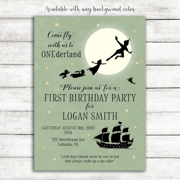 Peter Pan Invites - Etsy