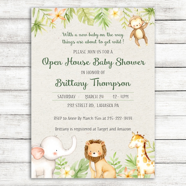Open House Baby Shower Invitation - Etsy