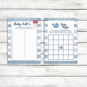 Nautical Baby Shower Games, Blue and Red Ahoy It's a Boy Baby Shower ...