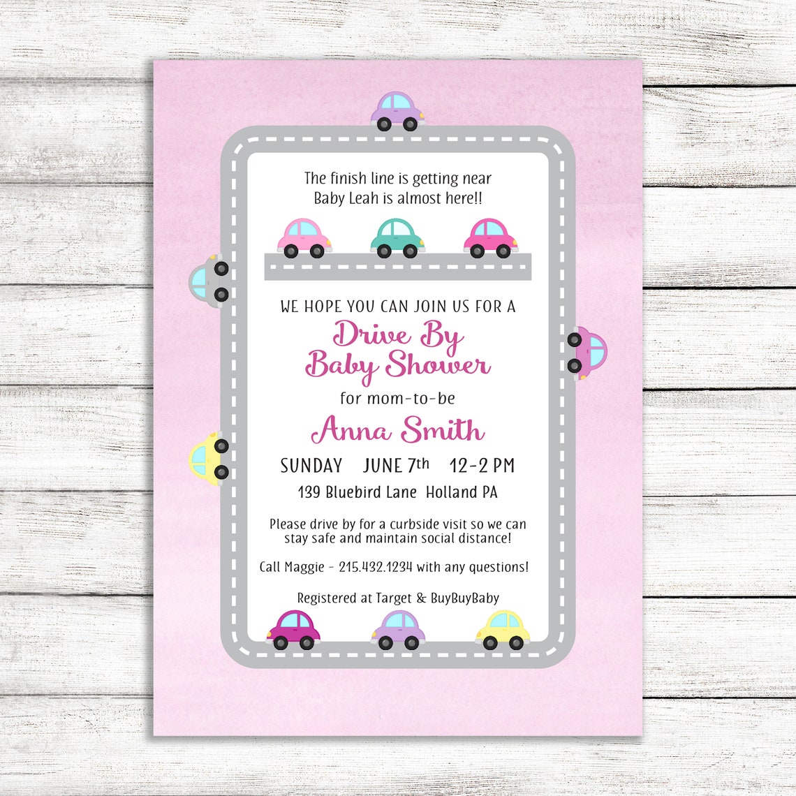 Drive by Baby Shower Invitation Drive Thru Baby Shower | Etsy