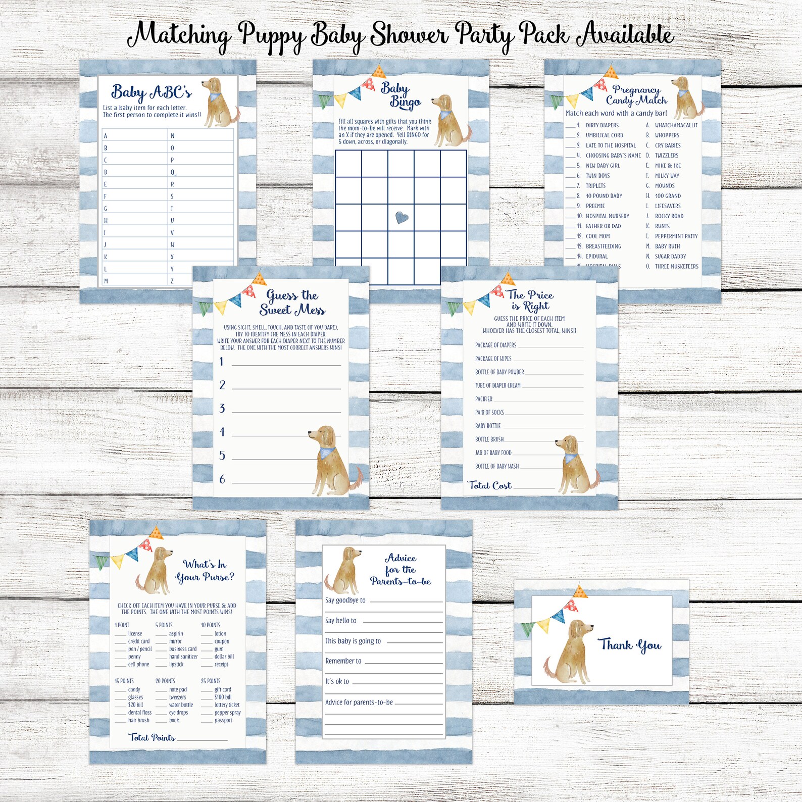 Puppy Baby Shower Invitation for Baby Boy Dog Baby Shower - Etsy