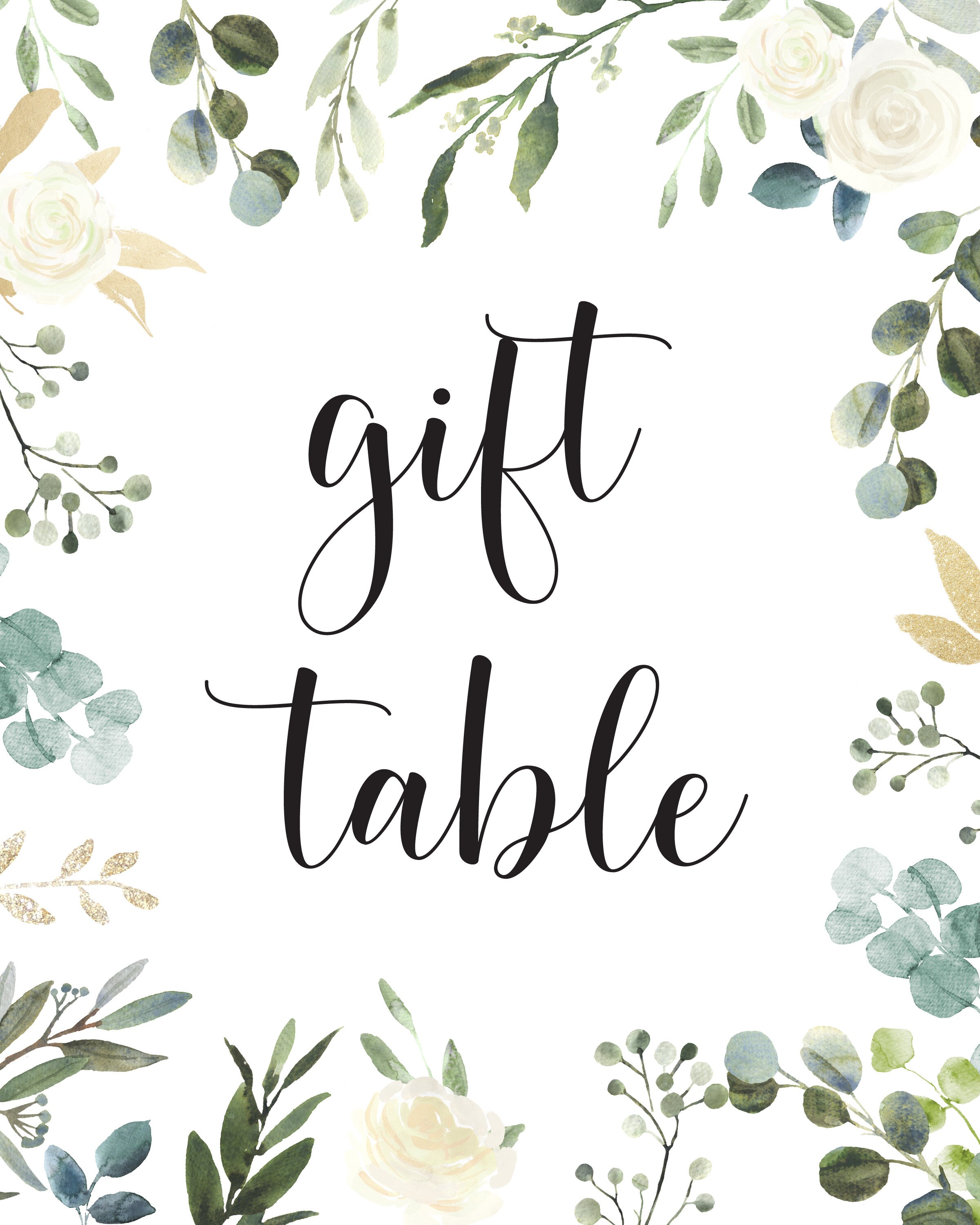 Greenery Baby Shower Signs / Green Leafy Baby Shower Signs - Etsy