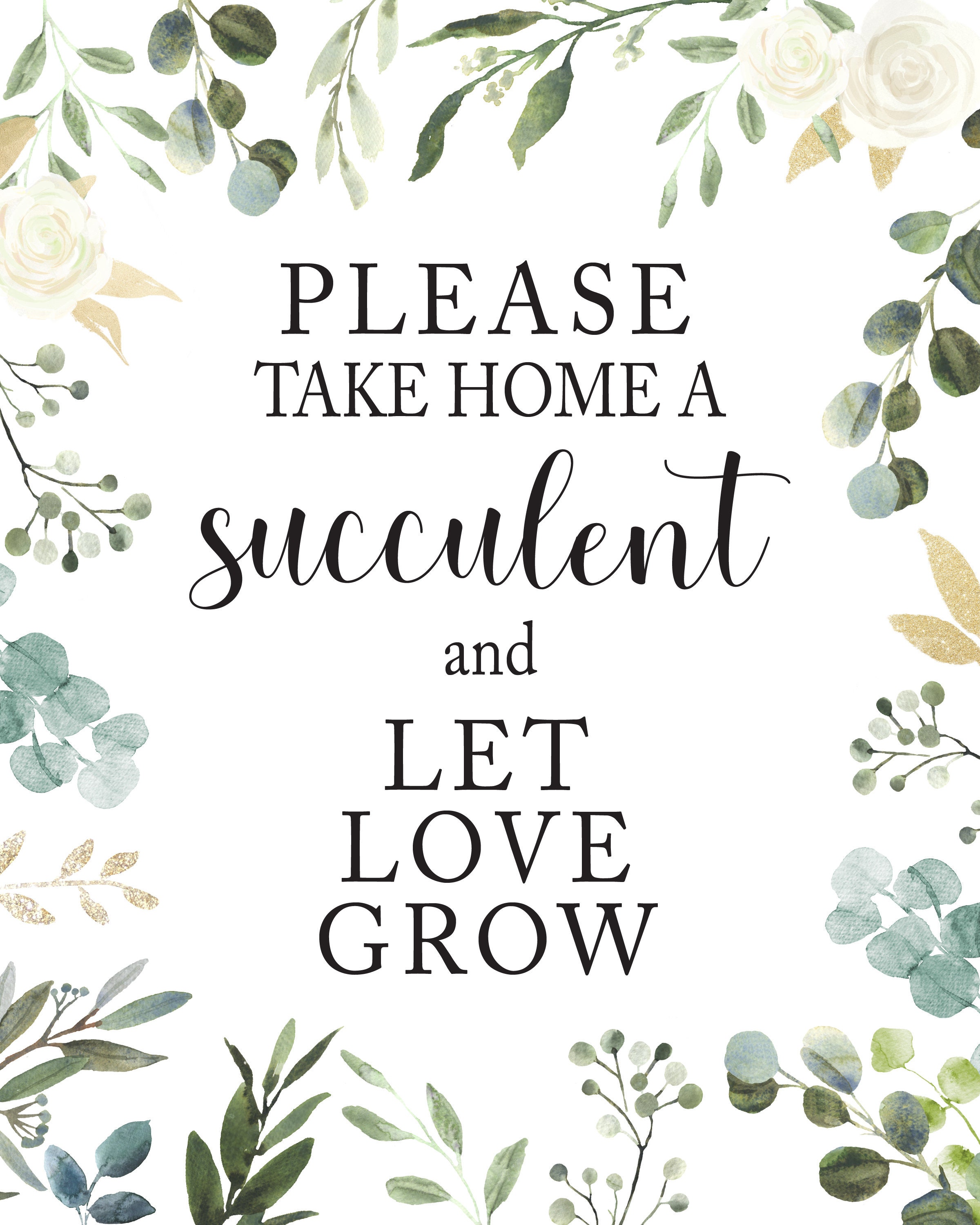 Greenery Baby Shower Signs / Green Leafy Baby Shower Signs - Etsy