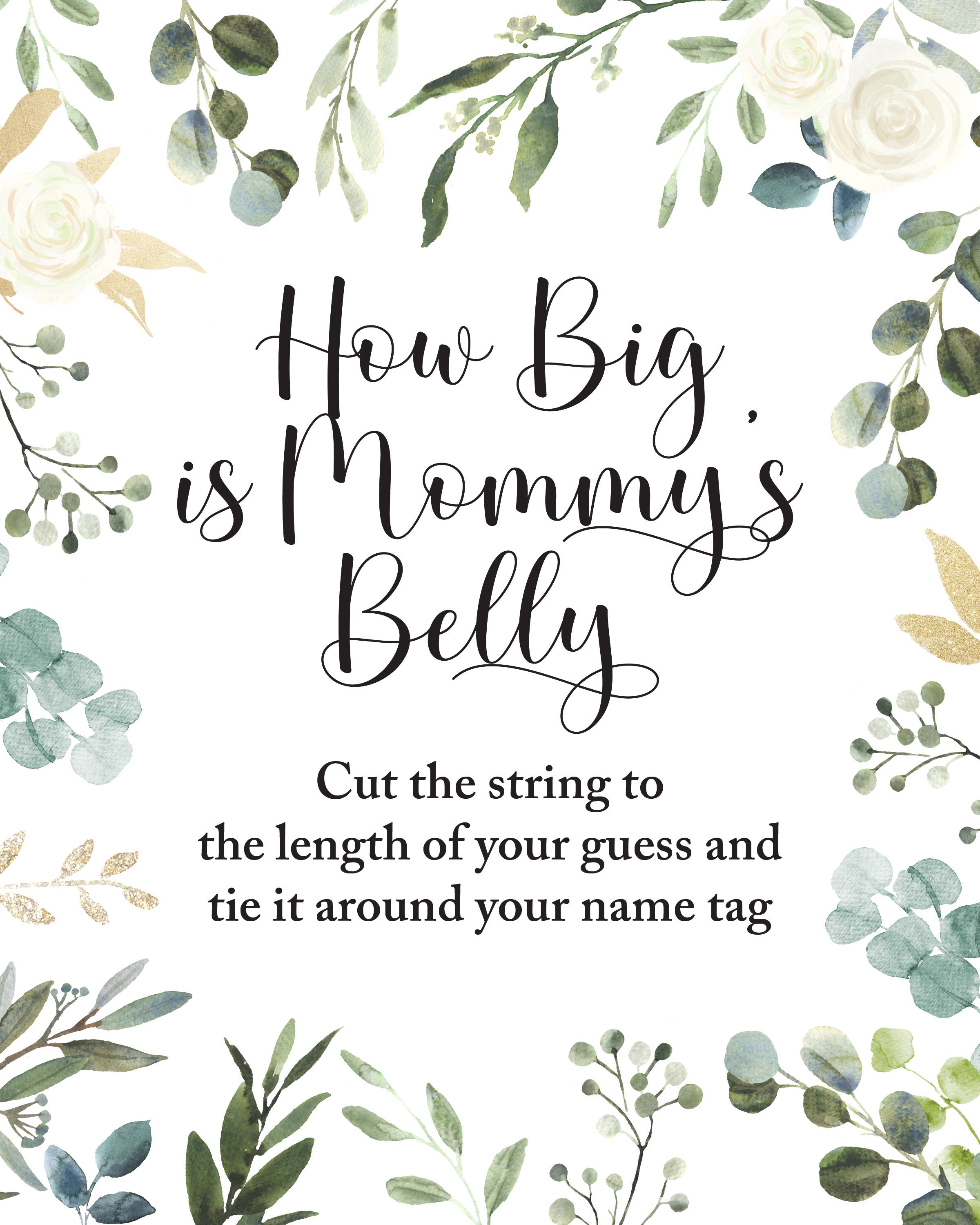 Greenery Baby Shower Signs / Green Leafy Baby Shower Signs - Etsy