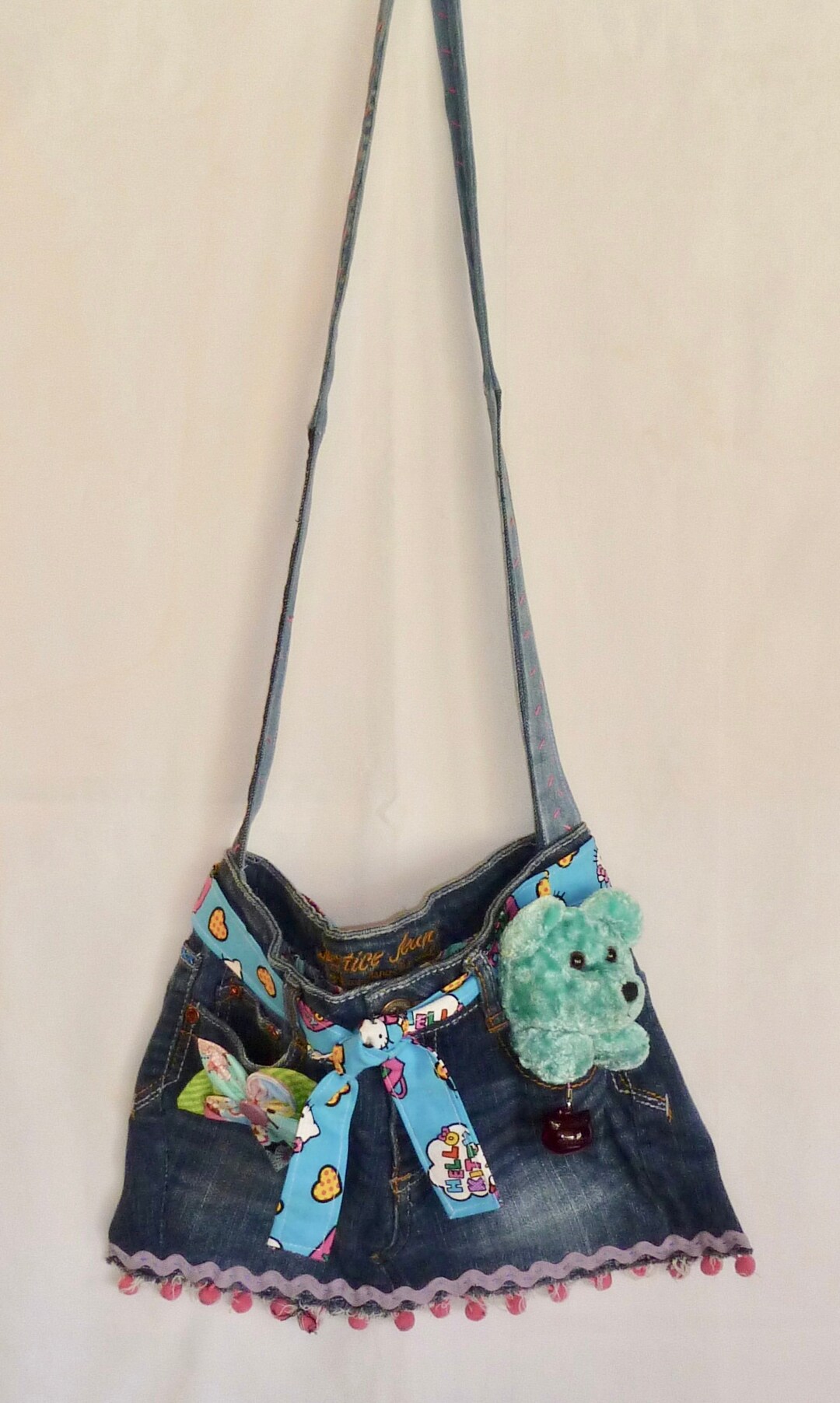 Repurposed Denim Shoulder Bag - Etsy