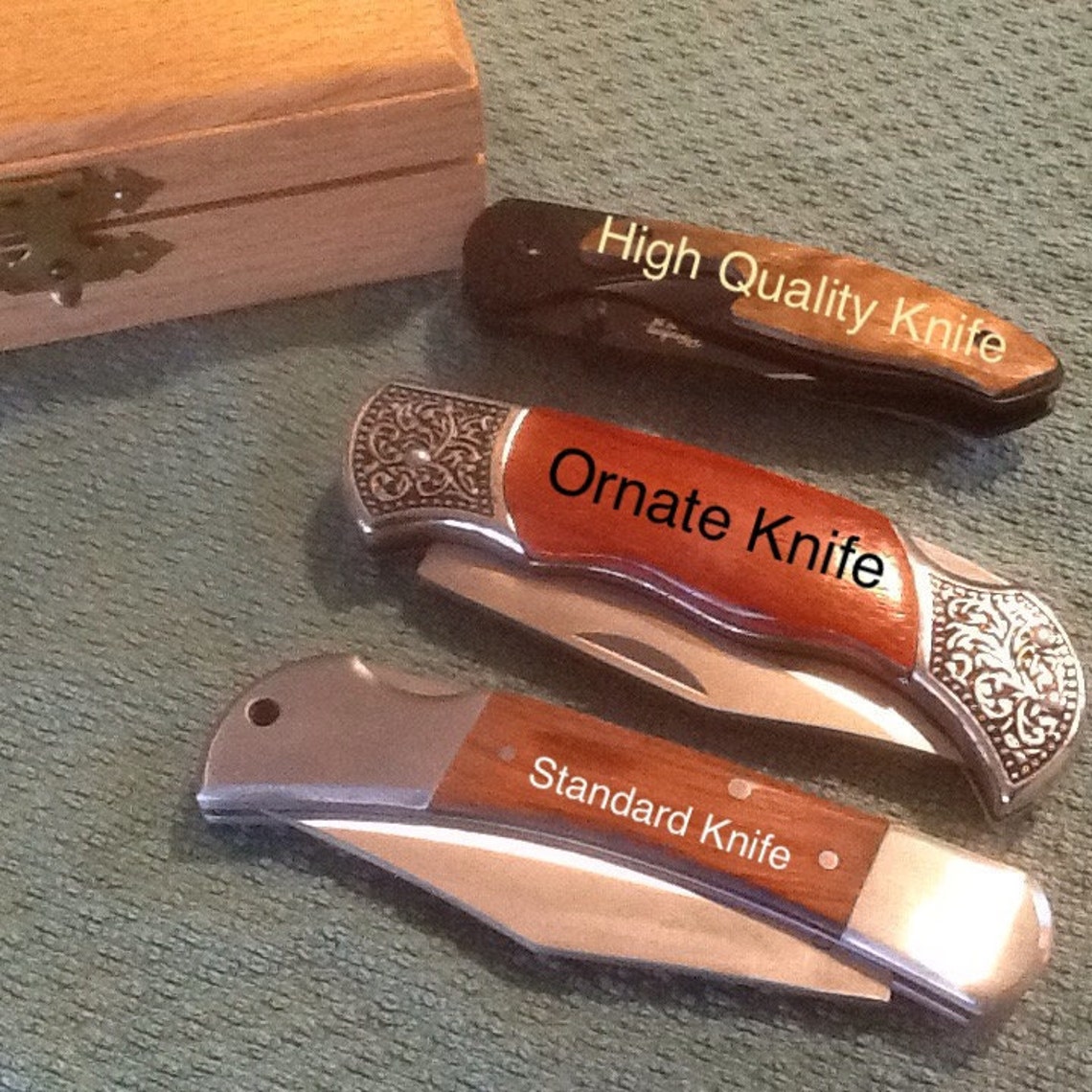 Personalized Knife in a Personalized Box. Engrave Knife or | Etsy