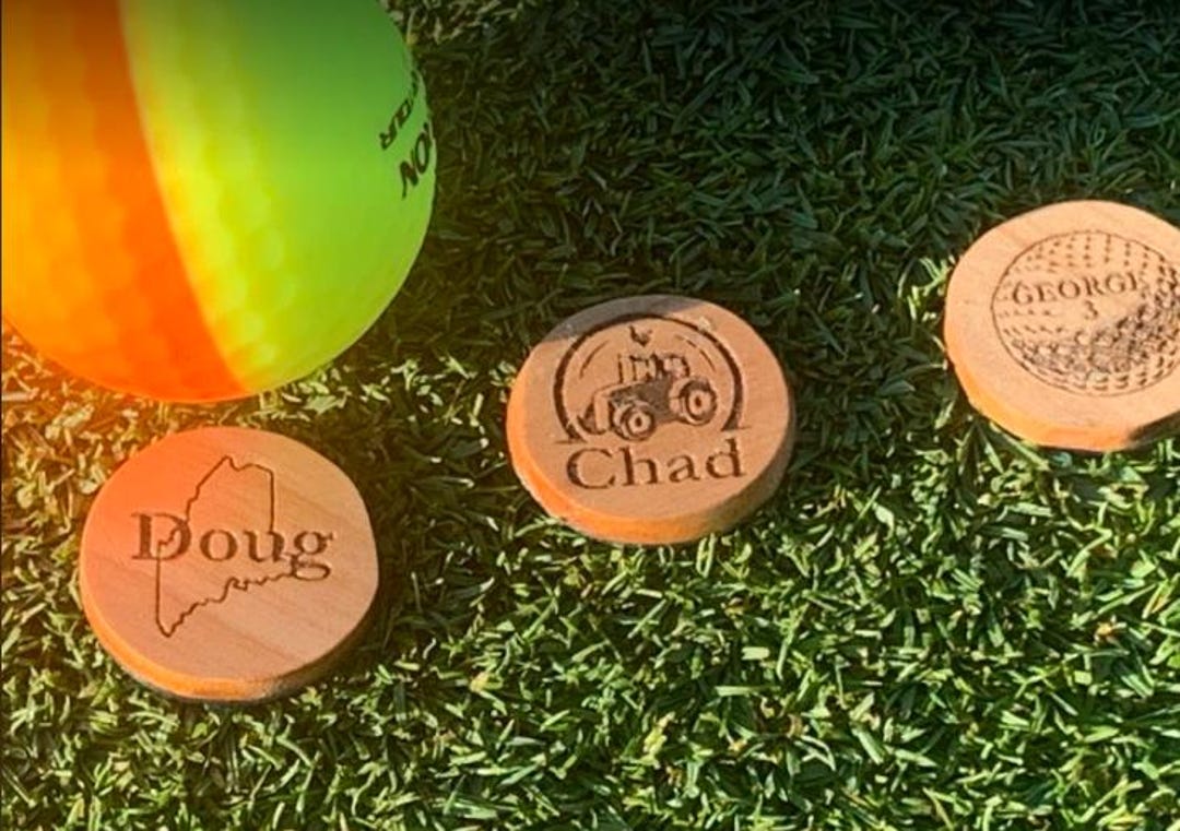 Wood Golf Ball Markers, All Wood Markers or Golf Ball Pen - Etsy