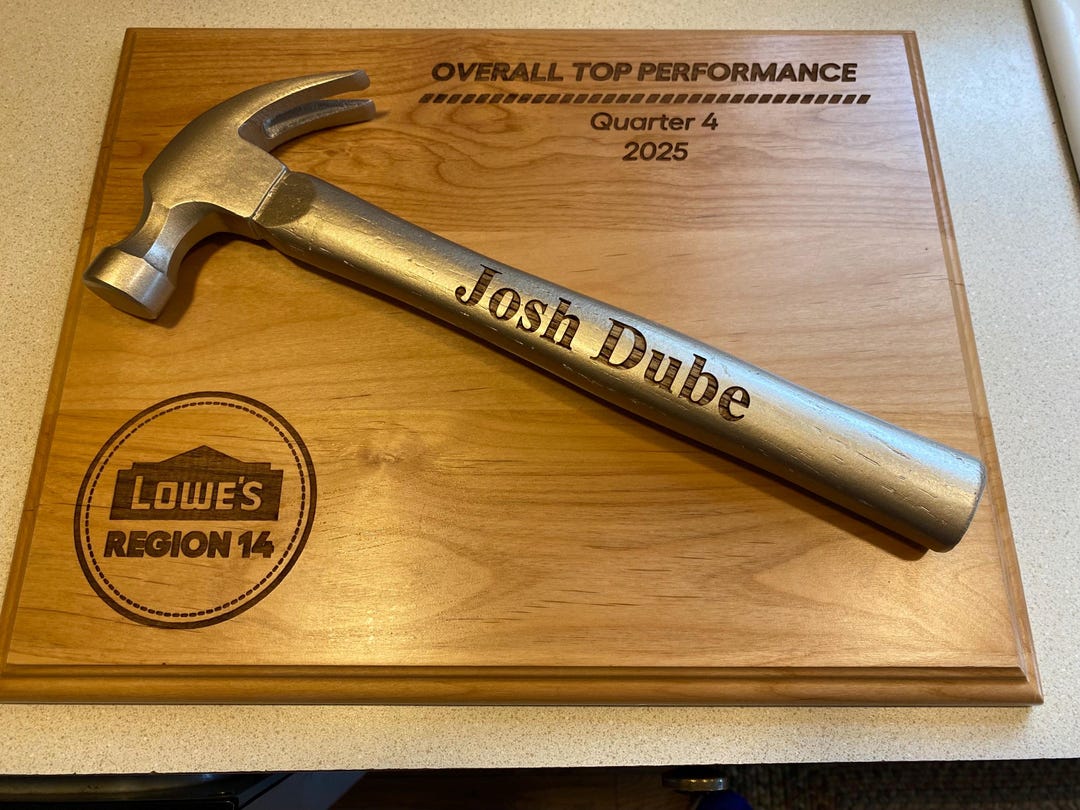 Personalized Plaque W/ Engraved Hammer - Personalize, Engrave ...