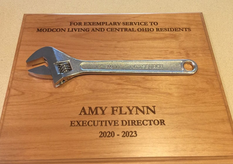 Award Plaque Gold Screwdriver - Personalize, Engrave - Recognition ...