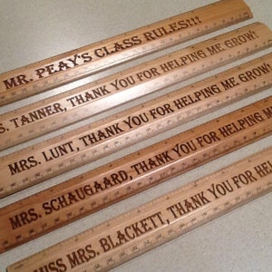 Hardwood Ruler - Engrave, Personalize, Customize - Affordable Gift ...