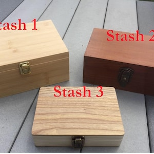 Personalized Wood Stash Box Stash Box With Ceramic Straw Decorative ...