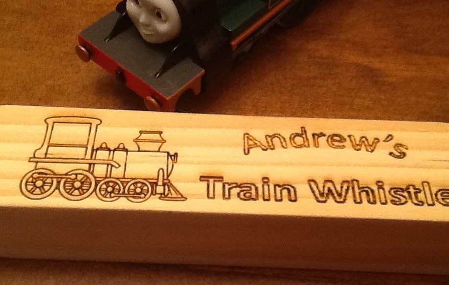 Personalized Train Whistle Wood Personalize Engrave - Etsy