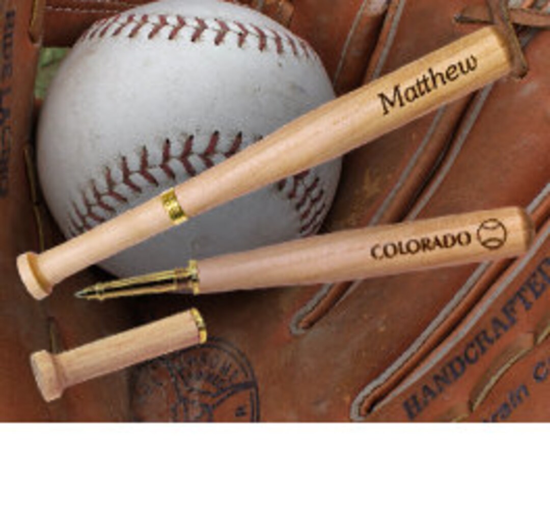 Baseball Bat Pen - Personalize, Engrave - Names & Numbers of Team Mates ...
