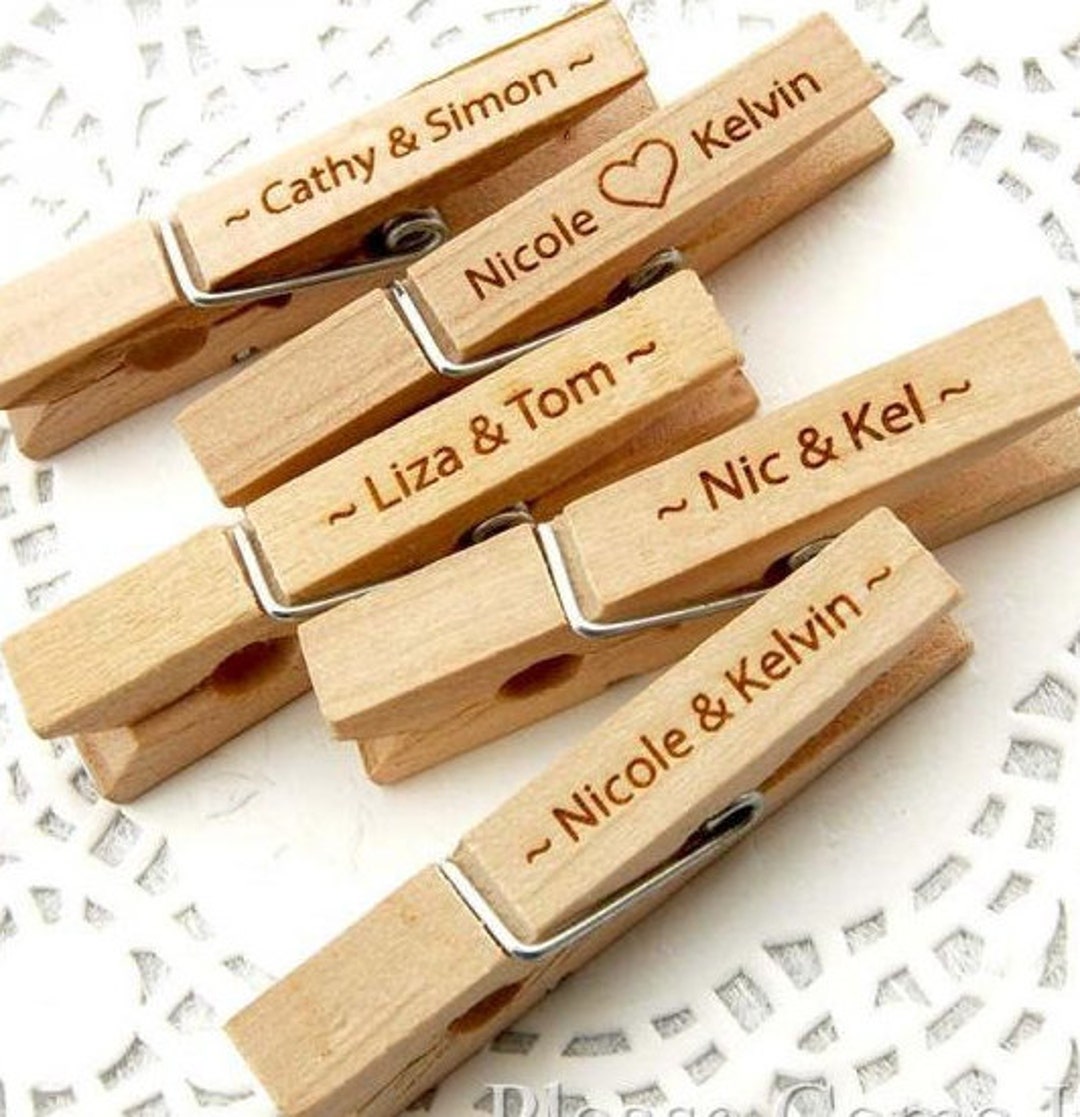 Personalized Clothes Pins - Engrave, Personalize, Customize - Special ...
