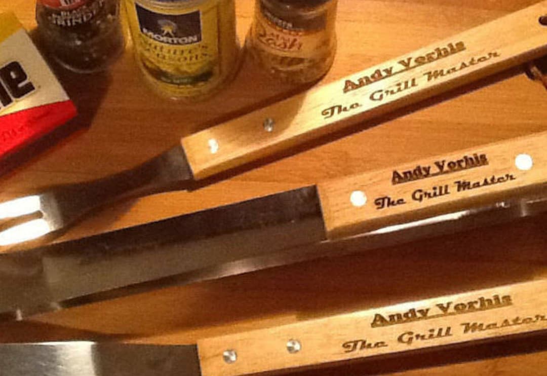 Personalized Grill Set BBQ - 3 Piece - Engrave Personalize - Father's ...