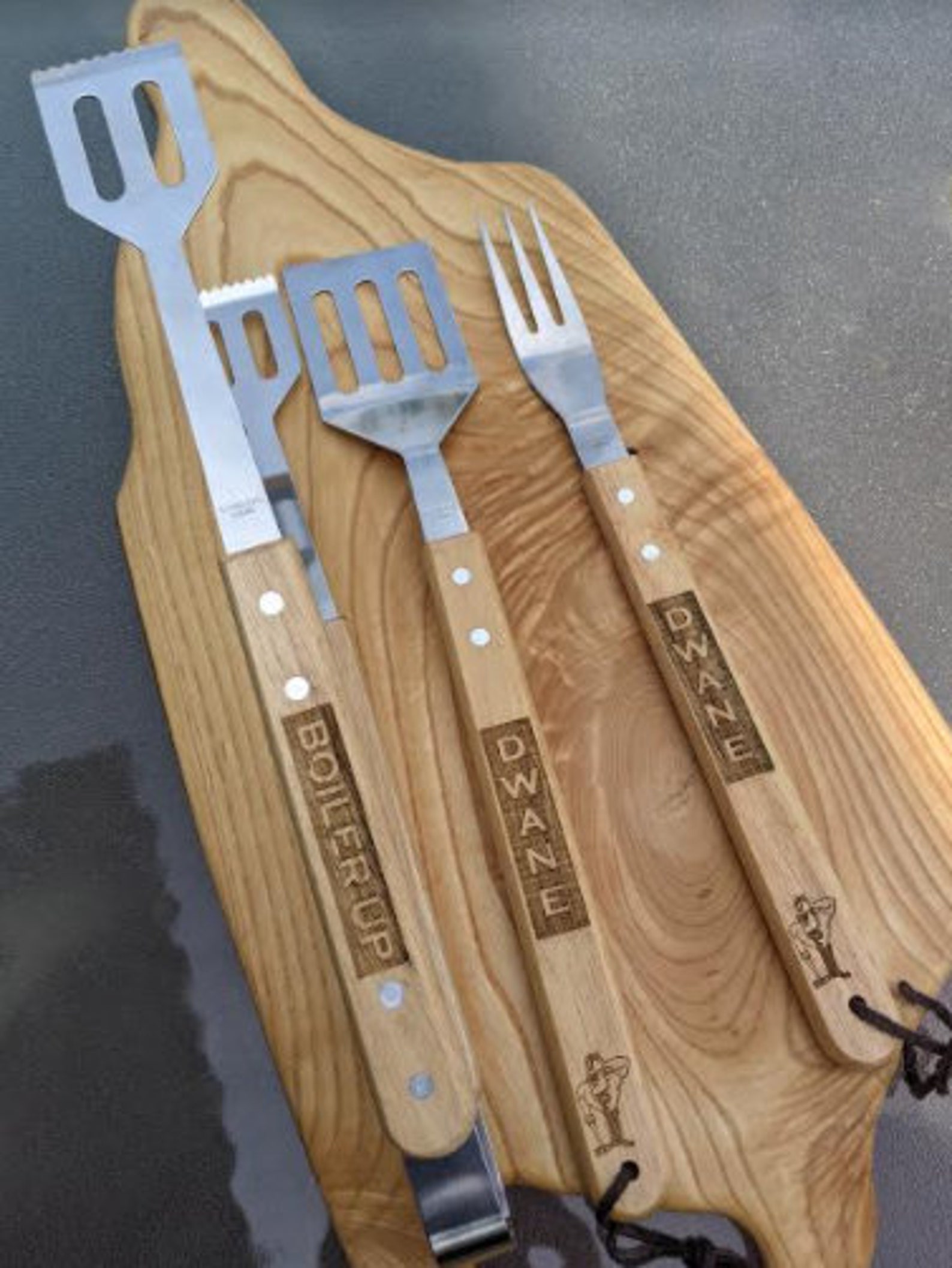 Personalized Grill Set BBQ - 3 Piece - Engrave Personalize - Father's ...