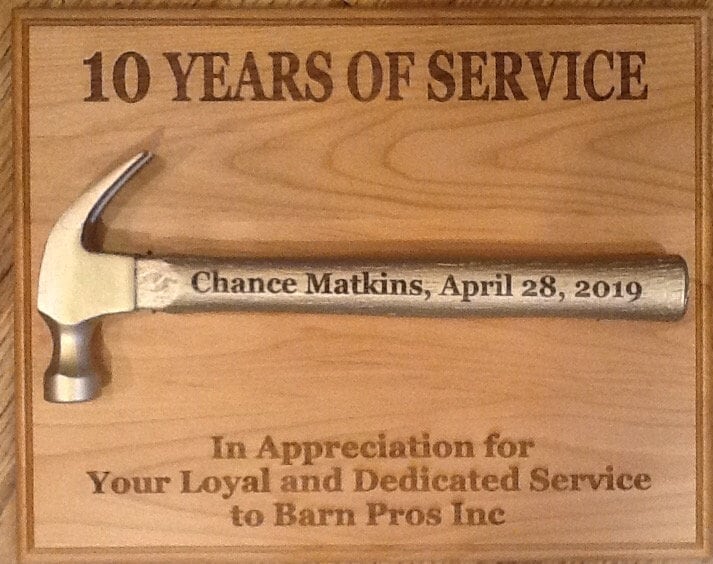 Personalized Award Plaque With GOLD Hammer - Personalize, Engrave ...