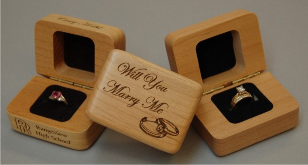 Personalized Ring Box Sm. Jewel Case - Personalize, Engrave - Use for ...