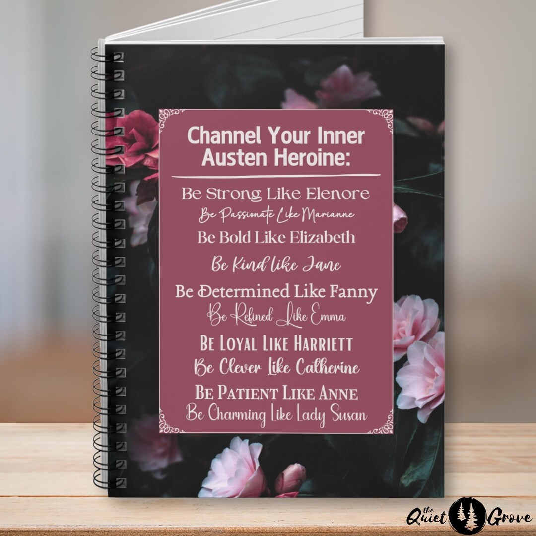 Channel Your Inner Austen Heroine 118 Page Spiral Notebook - Ruled Line ...
