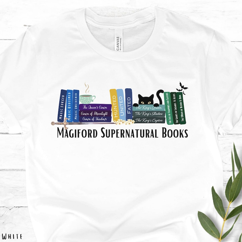 Magiford Supernatural Books Shirt, K. M. Shea's Urban Fantasy Book ...