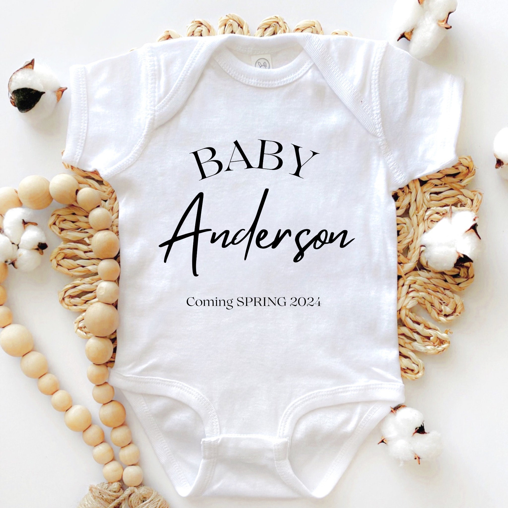 Custom Baby Announcement Outfit, Custom Baby Body Suit to Announce ...