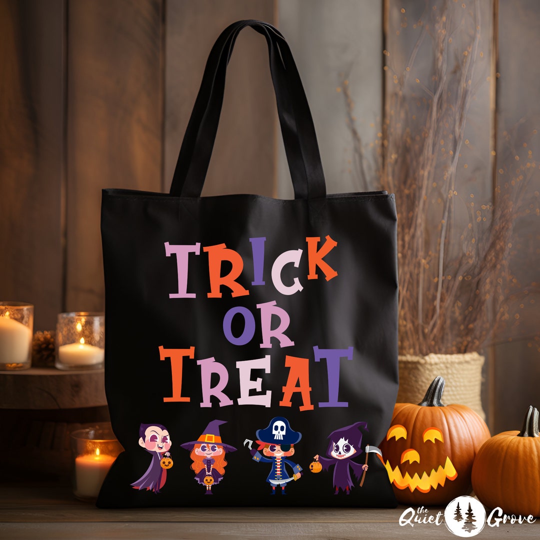 Halloween Kids Monster Trick or Treat Tote Bag, Halloween Costume ...