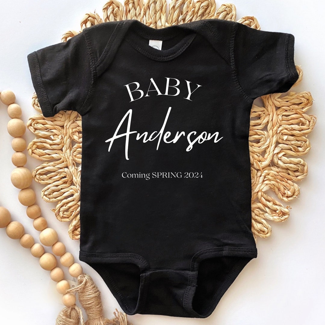 Custom Baby Announcement Outfit, Custom Baby Body Suit to Announce ...