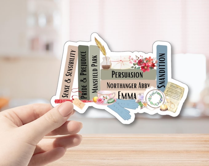 Jane Austen Portrait Sticker Classic Literature Bookish Stickers - Etsy