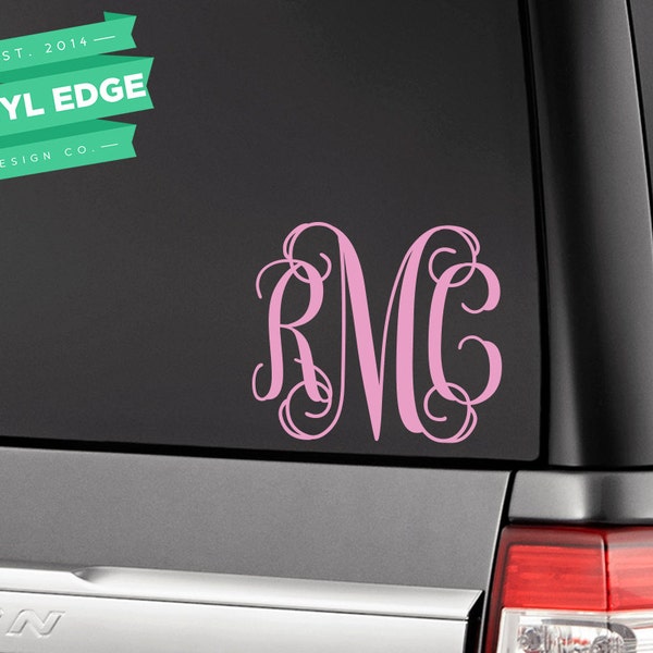 Monogram Car Decal - Etsy