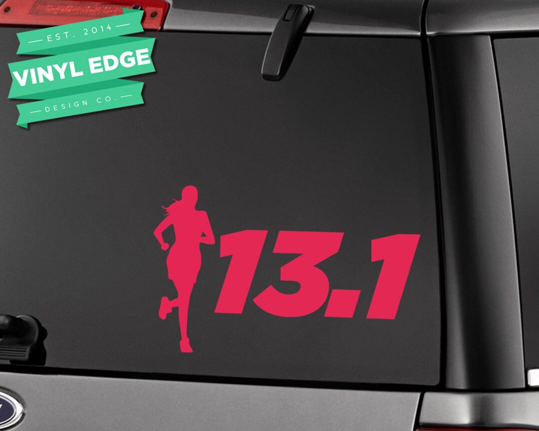 Half Marathon Runner (female or Male) Decal - 13.1 Mile Running - Vinyl ...